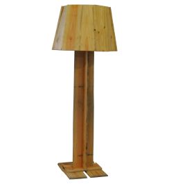 Rustiek lamp hout - Héman horecaverhuur